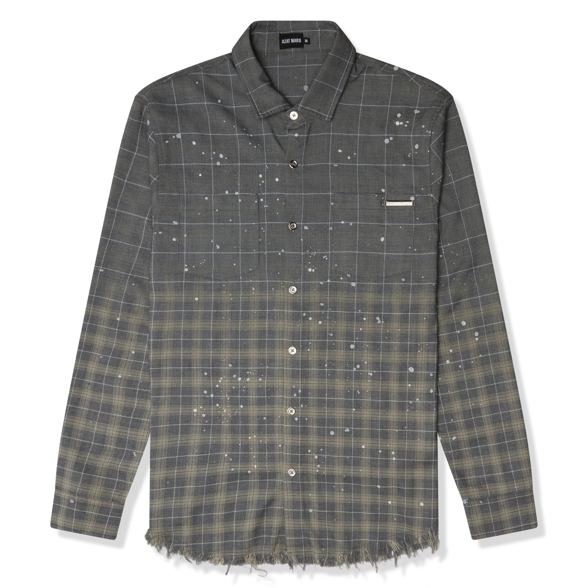 Azat Mard Grey Star Check Shirt & AW21101