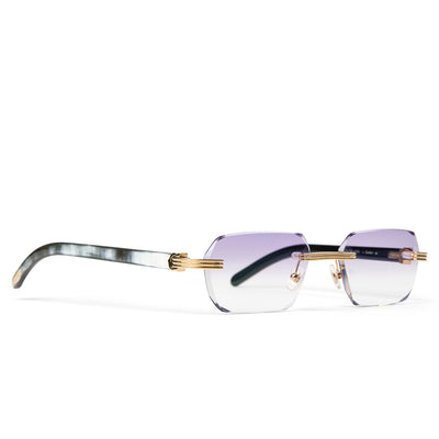 Cartier Eyewear Custom CT00920-001 C Decor Purple Rimless Sunglasses ...