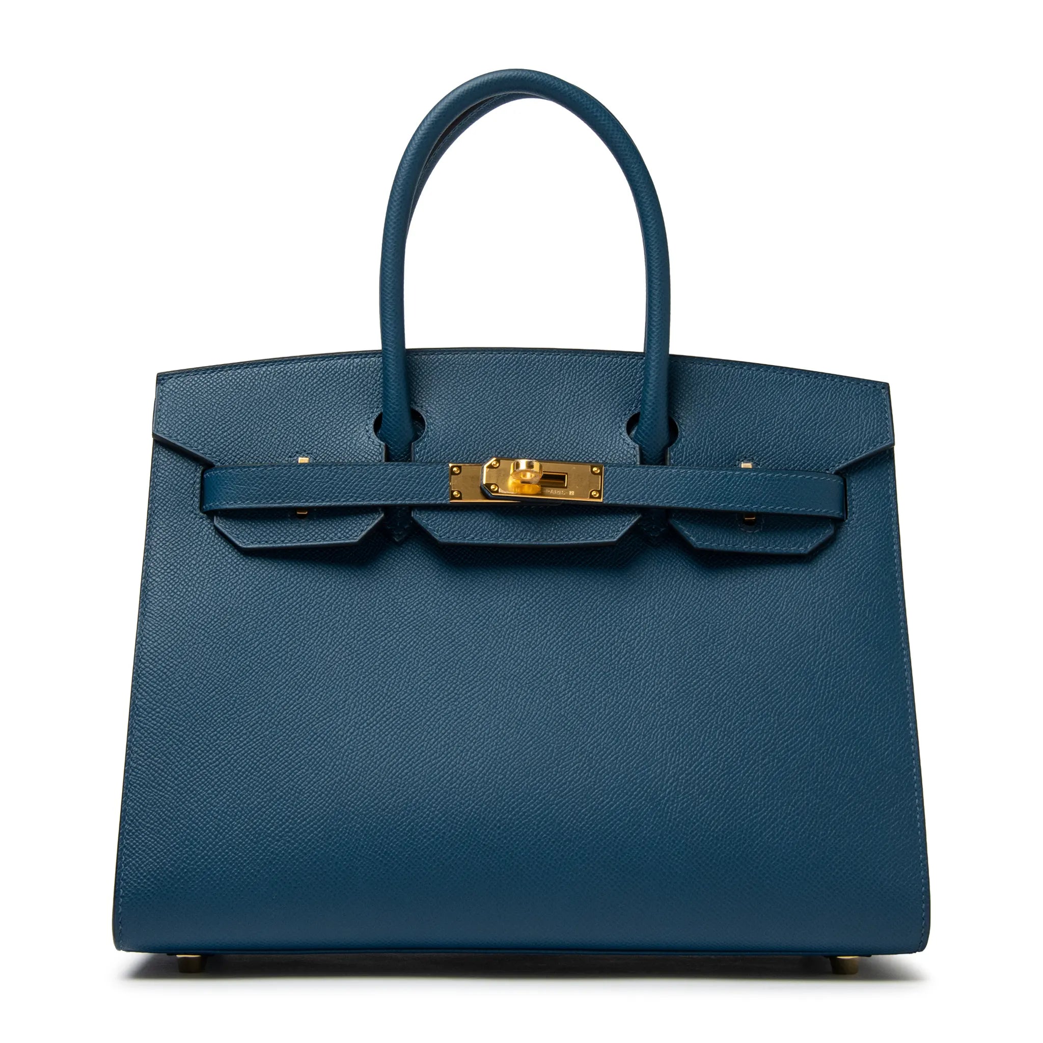 Hermès Sellier Birkin 30 Deep Blue Epsom Leather Gold Hardware ...