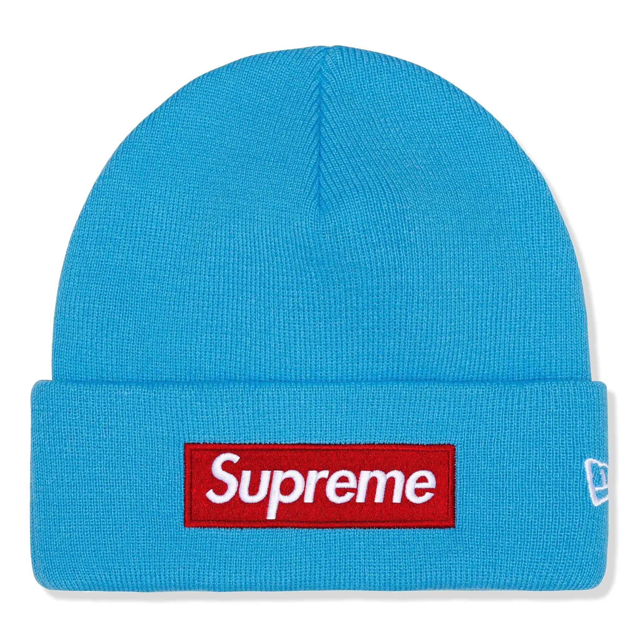 Supreme New Era Box Logo Cyan Beanie (FW25) & FW25BN5-CYAN